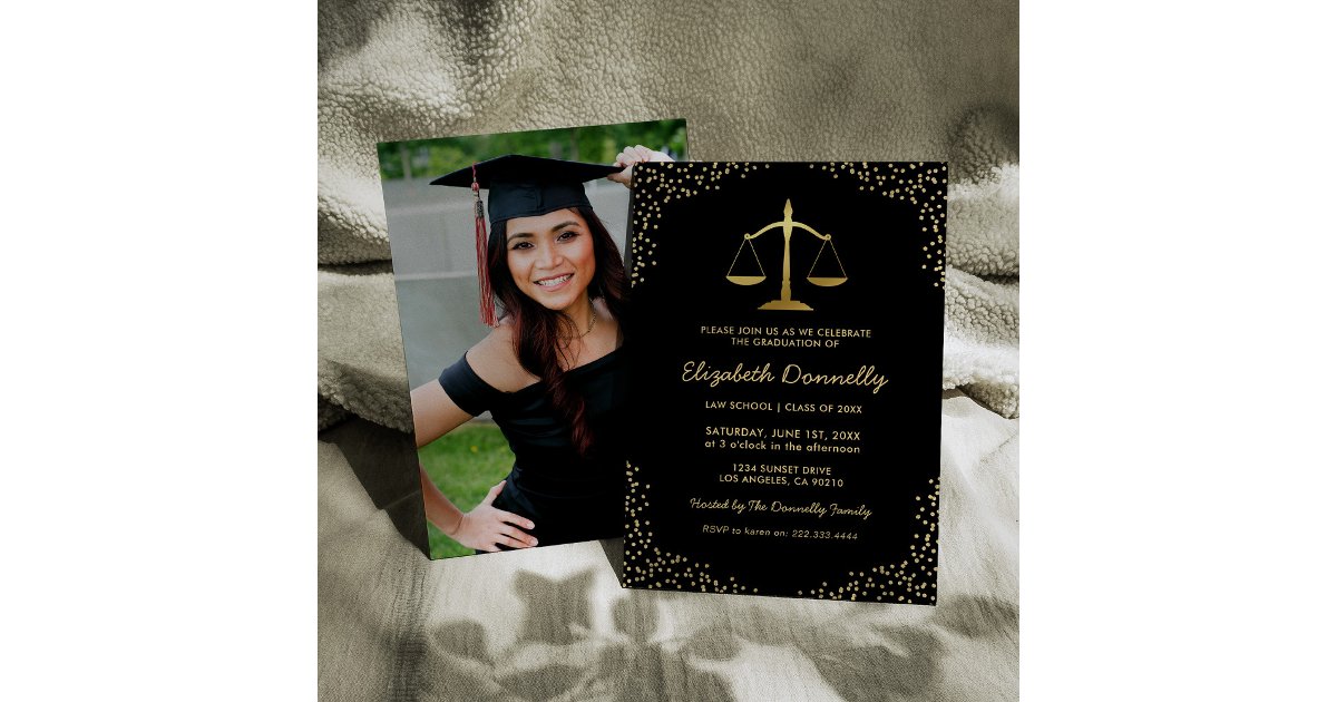 Law School Graduation Party Invitation | Zazzle