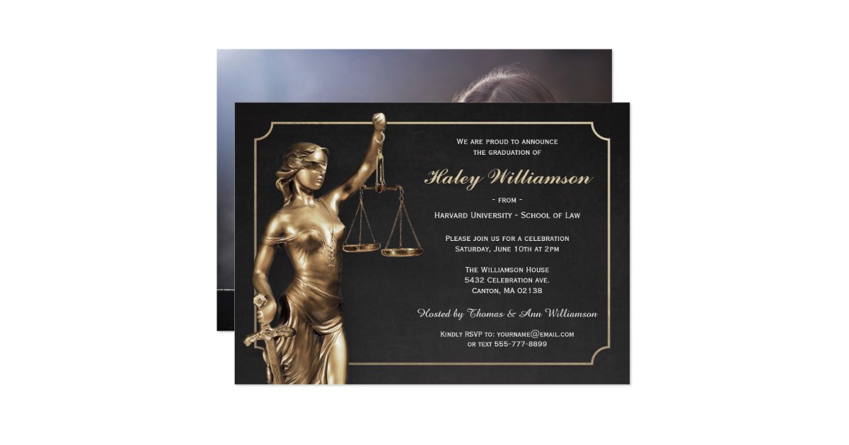 Law School Graduation Party Invitation | Zazzle.com