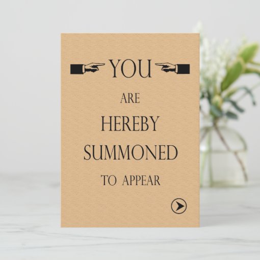 Law School Graduation Party Invitation Summons | Zazzle