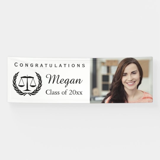 Law School Graduation Scales of Justice Banner | Zazzle.com