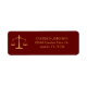 Law School Maroon Gold Lawyer Return Address Label | Zazzle