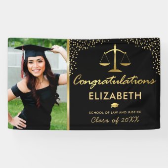 Law School Photo Graduation Party Banner | Zazzle