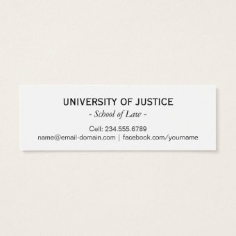 Law School Student Name Card Insert Card | Zazzle