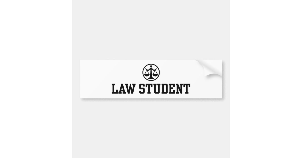 Law Student Bumper Sticker | Zazzle