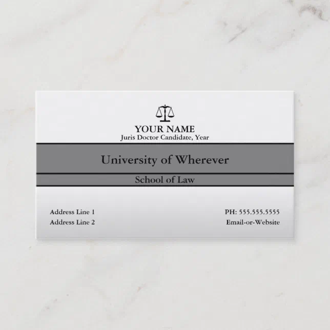 law student business card | Zazzle
