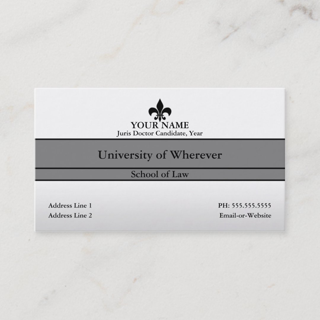 law student business card | Zazzle