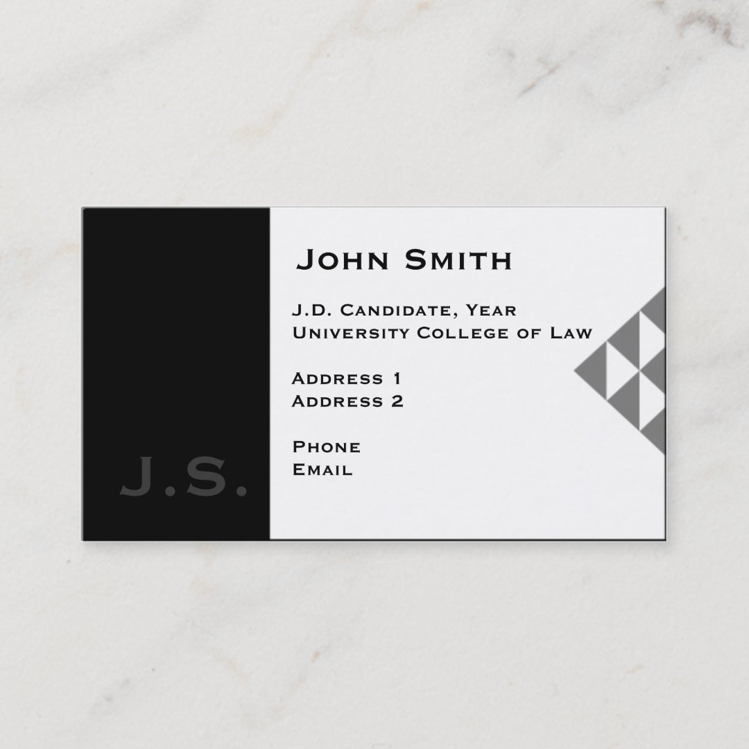 Law Student Business Card 3 | Zazzle