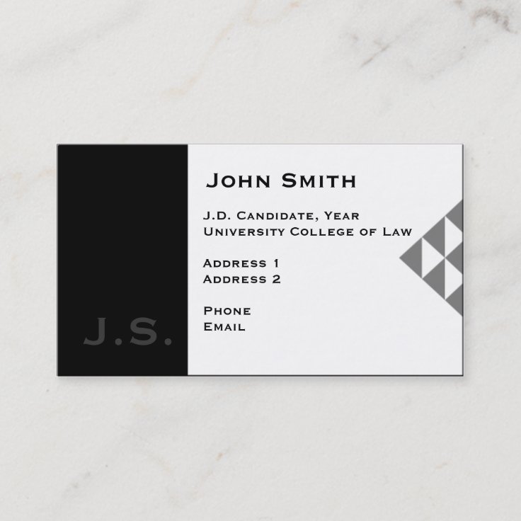 Law Student Business Card 3 | Zazzle