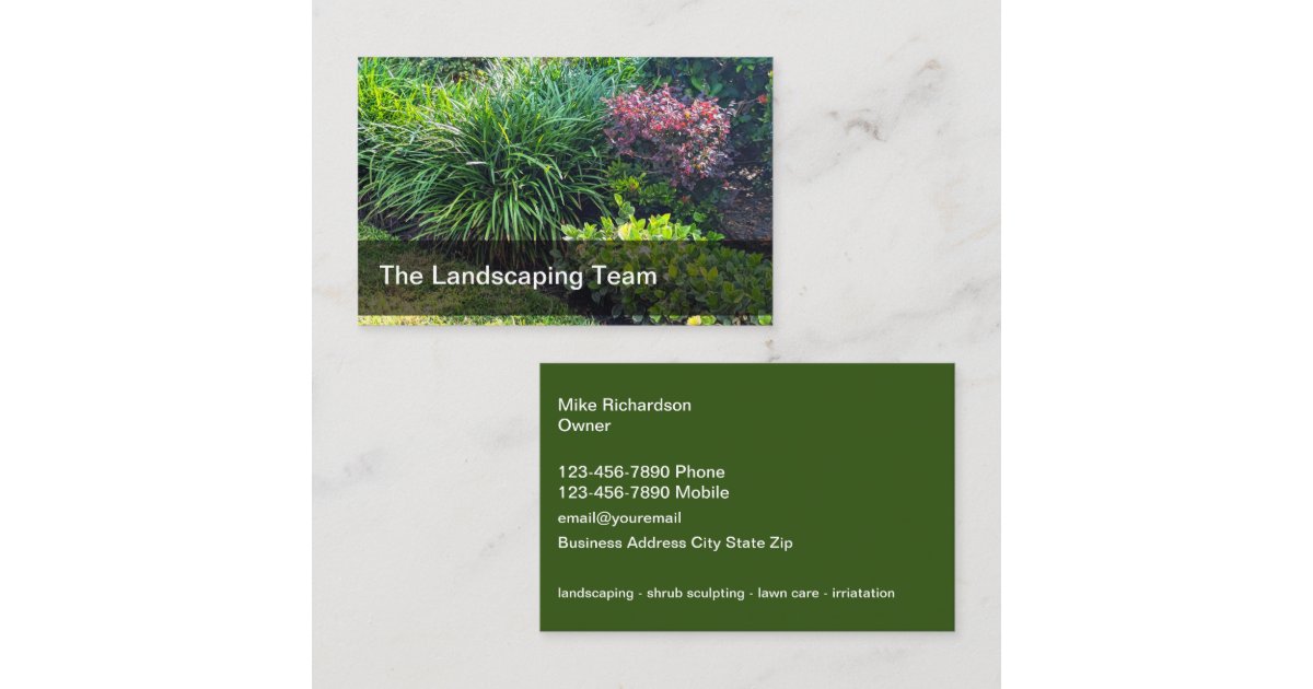 Lawn And Landscaping Unique Business Cards | Zazzle
