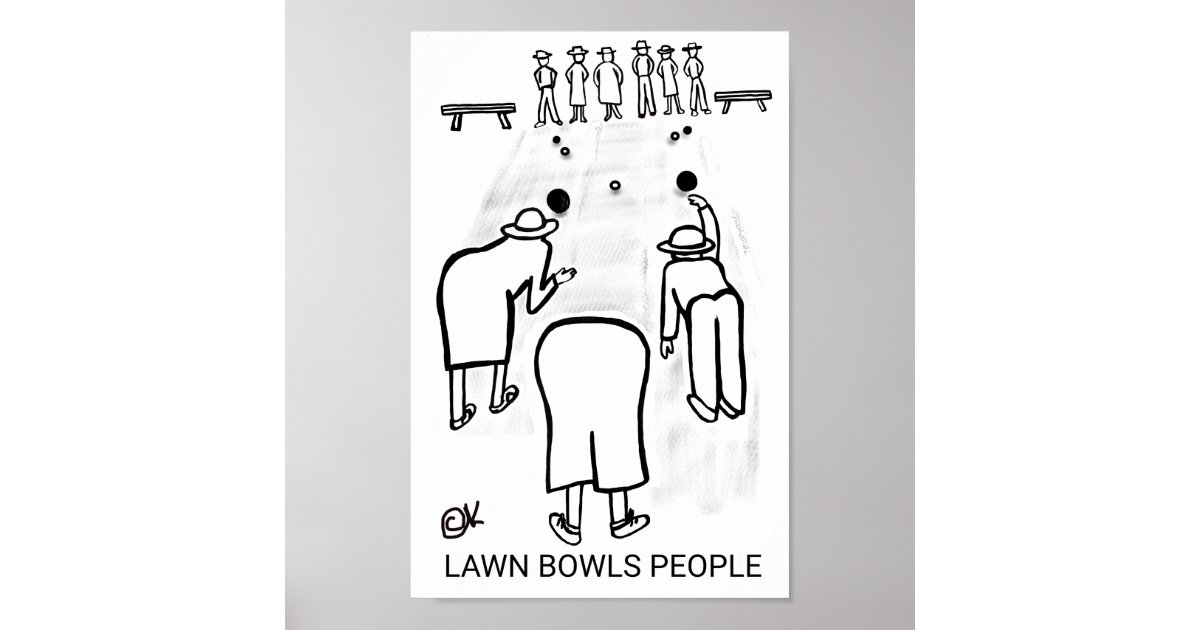 Lawn Bowls People Poster | Zazzle