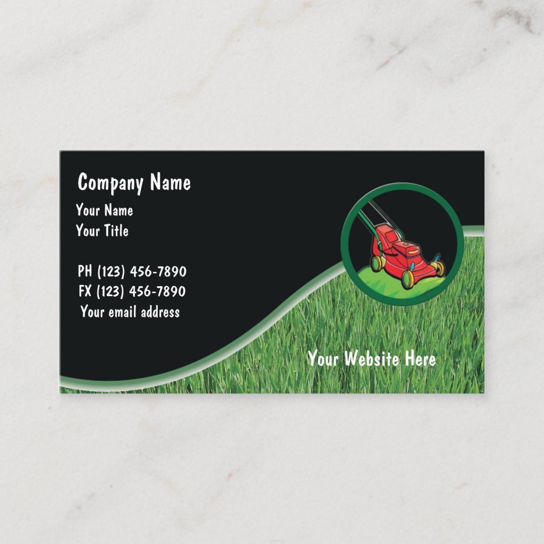 Lawn Business Cards | Zazzle