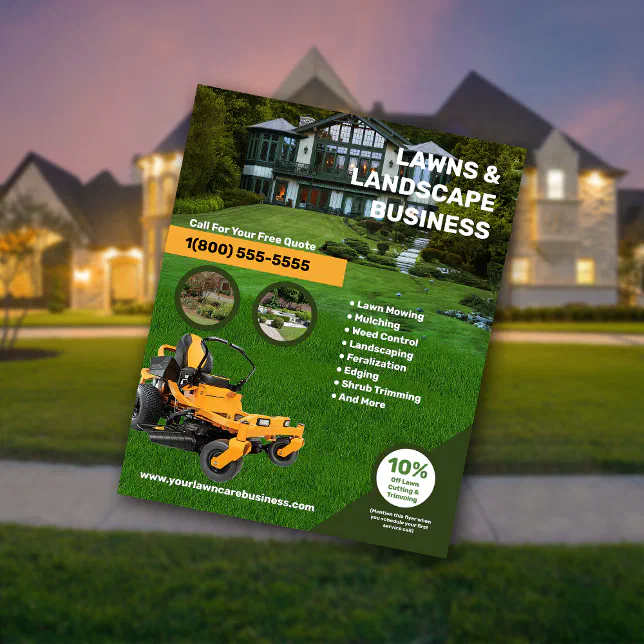 Lawn Care and Landscaping Business Flyer | Zazzle