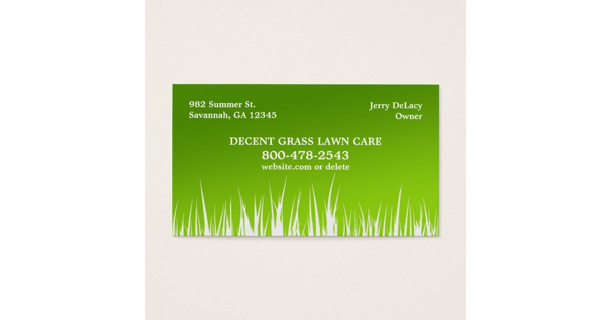 Lawn Care Business Cards | Zazzle.com