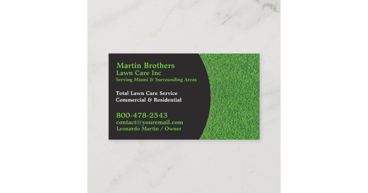 Lawn Care Business Cards | Zazzle