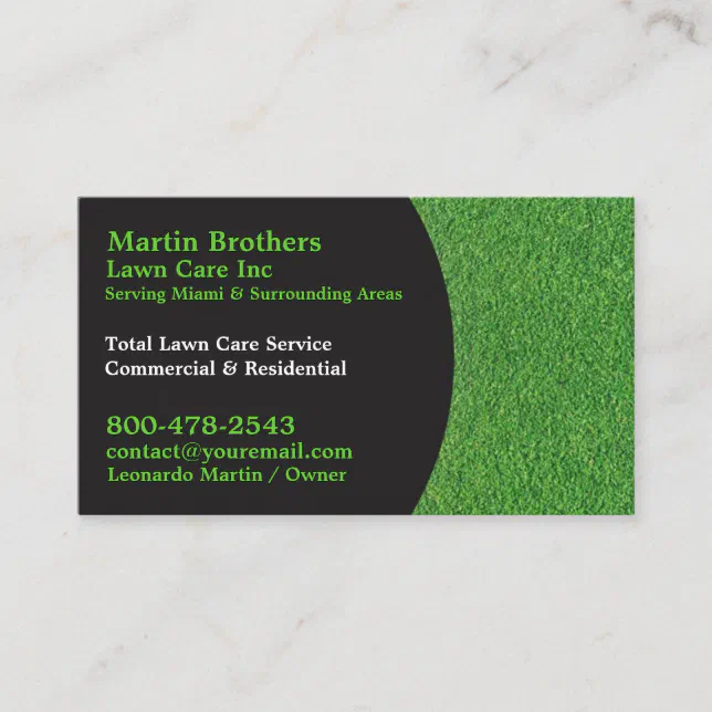Lawn Care Business Cards | Zazzle
