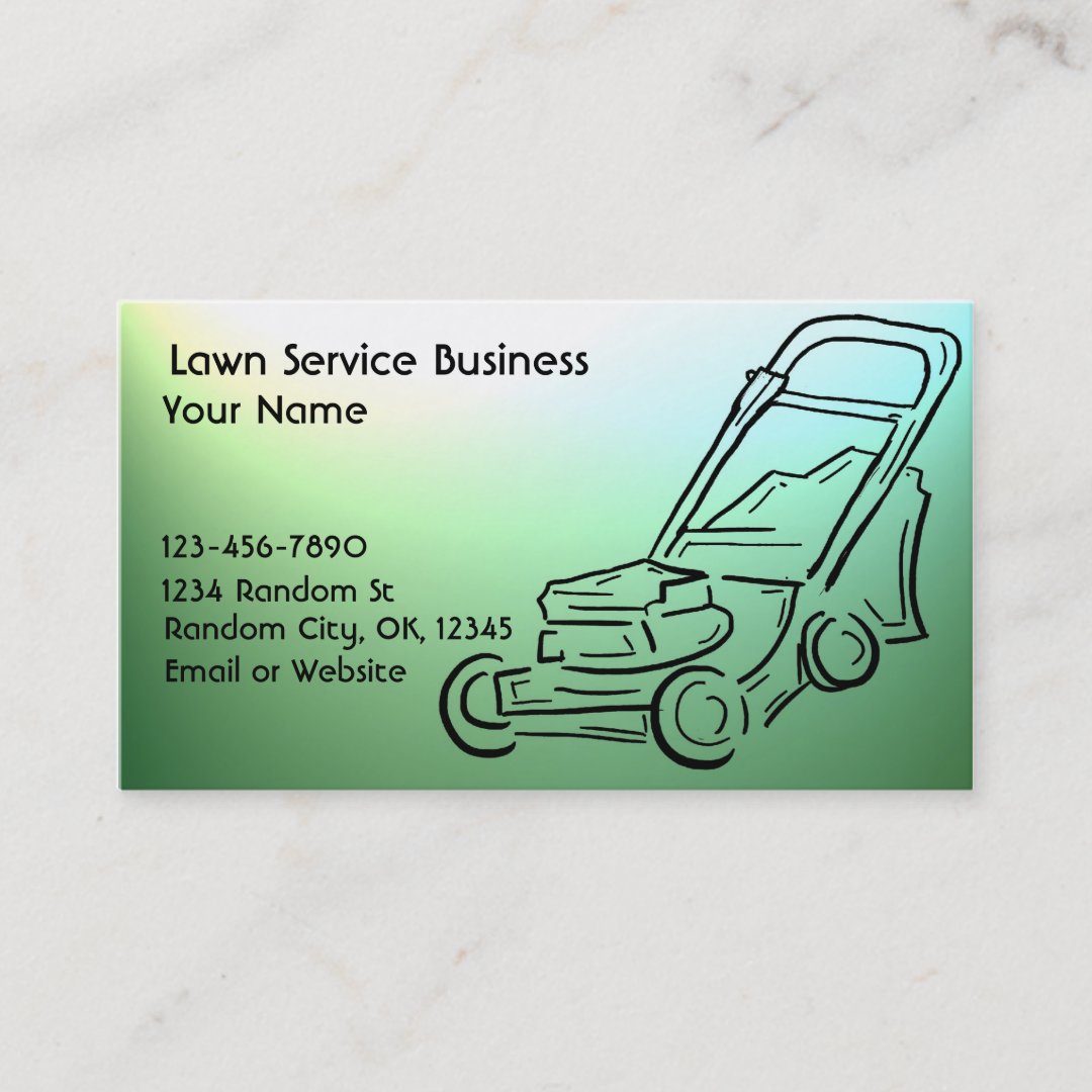 Lawn care customizable business cards | Zazzle