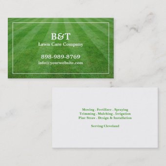 Lawn Care Field Grass Business card | Zazzle