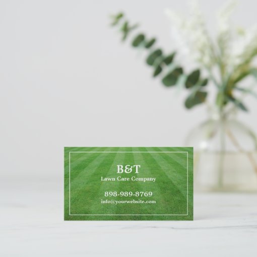 Lawn Care Field Grass Business card | Zazzle