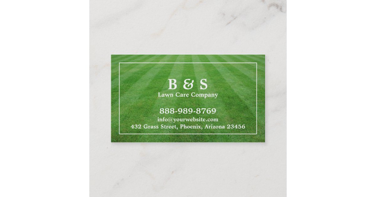 Lawn Care Field Grass Business card | Zazzle.com