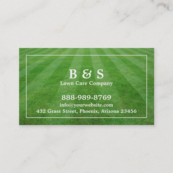 Lawn Care Field Grass Business card | Zazzle