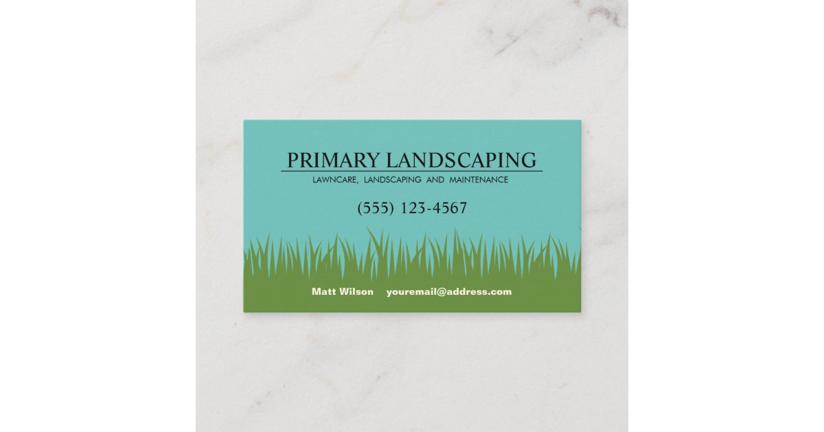 Lawn Care Landscaper Service Grass Business Card | Zazzle