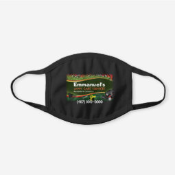 Lawn Care Landscaping Grass Cutting Black Cotton Face Mask | Zazzle