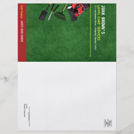 Lawn Care Landscaping Grass Cutting Template Flyer | Zazzle