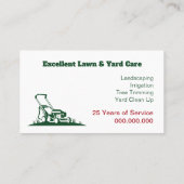 Lawn Care Landscaping Mowing Business Card | Zazzle