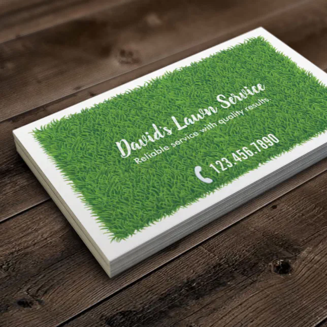 Lawn Care Landscaping Mowing Business Card | Zazzle