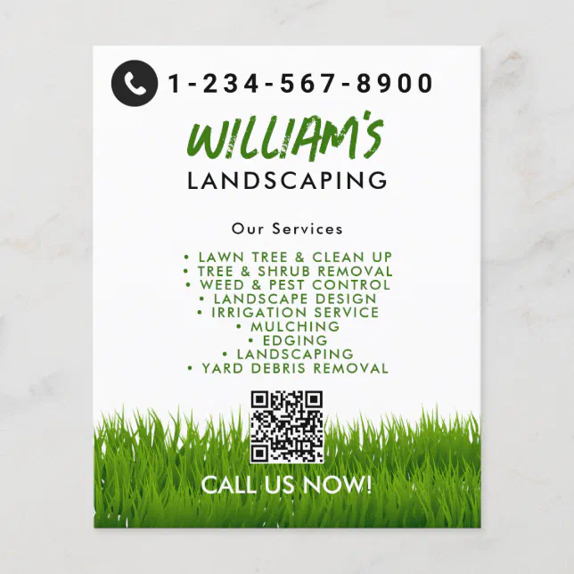 Lawn Care Landscaping Mowing Cutting Services Flyer | Zazzle
