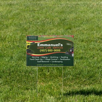 Lawn Care Landscaping Outdoor Yard Sign | Zazzle