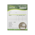 Lawn Care Landscaping Service Order Invoice Form Notepad | Zazzle