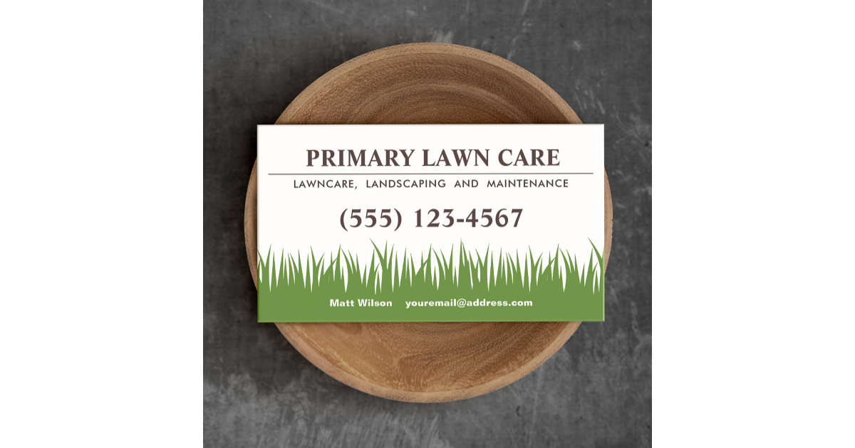 Lawn Care Landscaping Services Grass Business Card | Zazzle