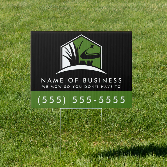 Lawn Care Logo Modern Professional Landscaping Sign | Zazzle