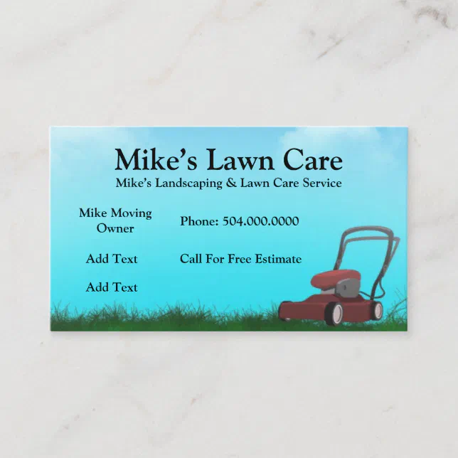 Lawn Care Service and Landscaping Business Card | Zazzle