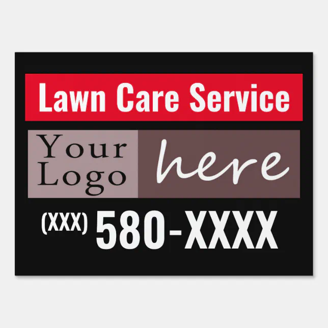 Lawn Care Service Custom Logo Sign | Zazzle