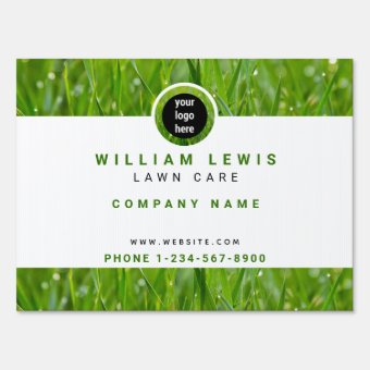 Lawn Care Simple Business Logo Sign | Zazzle