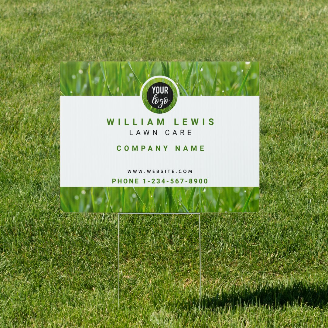 Lawn Care Simple Business Logo Sign | Zazzle