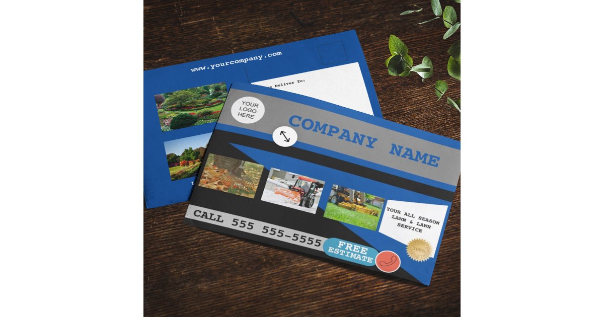 Lawn Care & Snow Removal Business Postcard | Zazzle