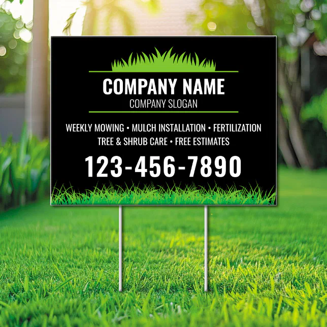 Lawn Care Yard Sign Landscaping Sign | Zazzle