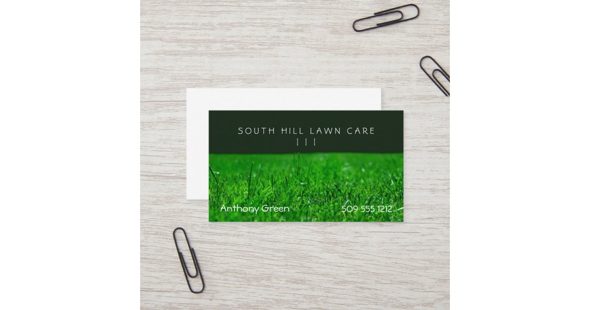 Lawn Grass Business Card | Zazzle.com