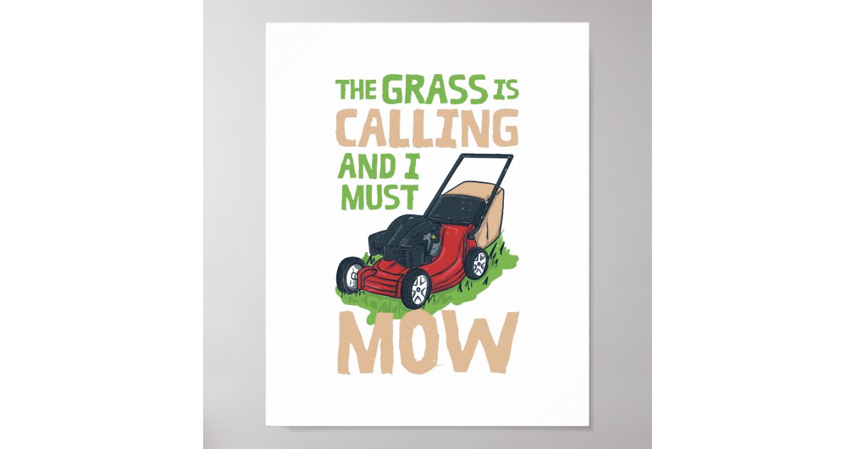 Lawn Mower Lawn Care Poster | Zazzle