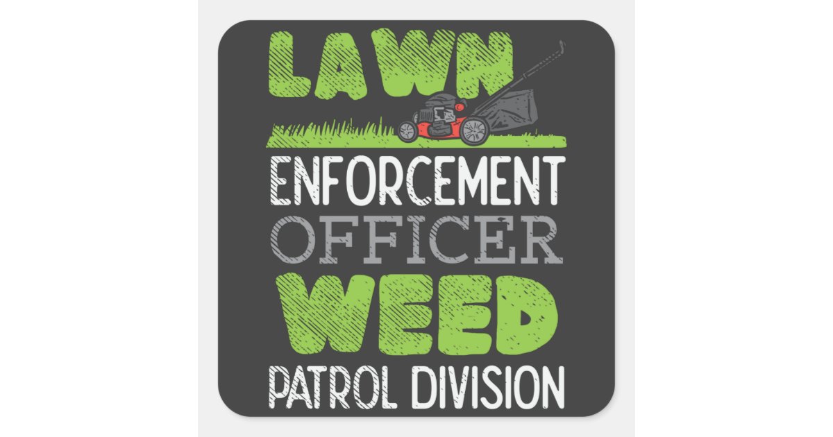 Lawn Mower Square Sticker | Zazzle