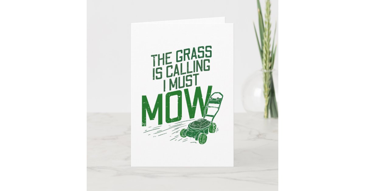 Lawn Mowing Card | Zazzle