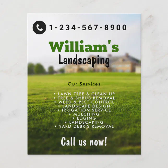 Lawn Mowing Grass Cutting Services, Lawn Care Flyer | Zazzle