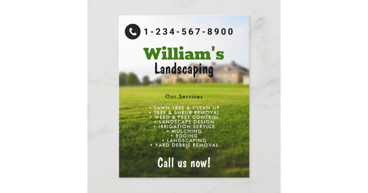 Lawn Mowing Grass Cutting Services, Lawn Care Flyer | Zazzle