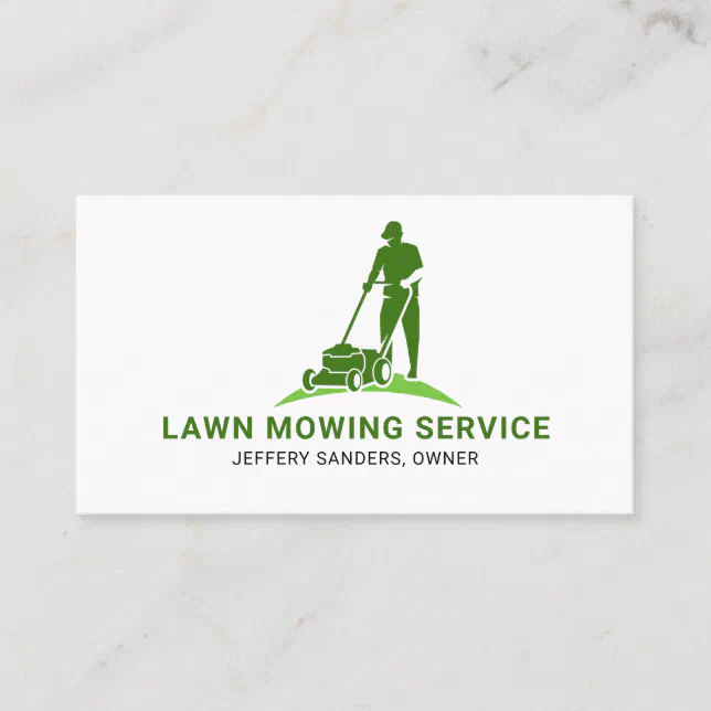 Lawn Mowing Service Business Card | Zazzle