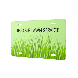 Lawn Service License Plate | Zazzle