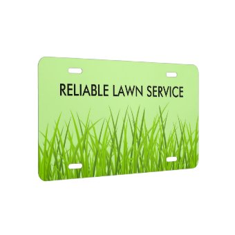 Lawn Service License Plate | Zazzle
