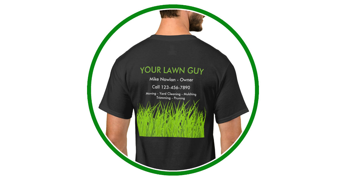 Lawn Service Simple Work Shirts | Zazzle